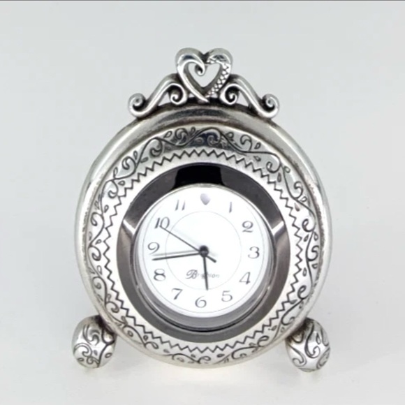 Brighton | Wall Decor | Brighton Silver Plated Memphis Etched Clock 25 ...